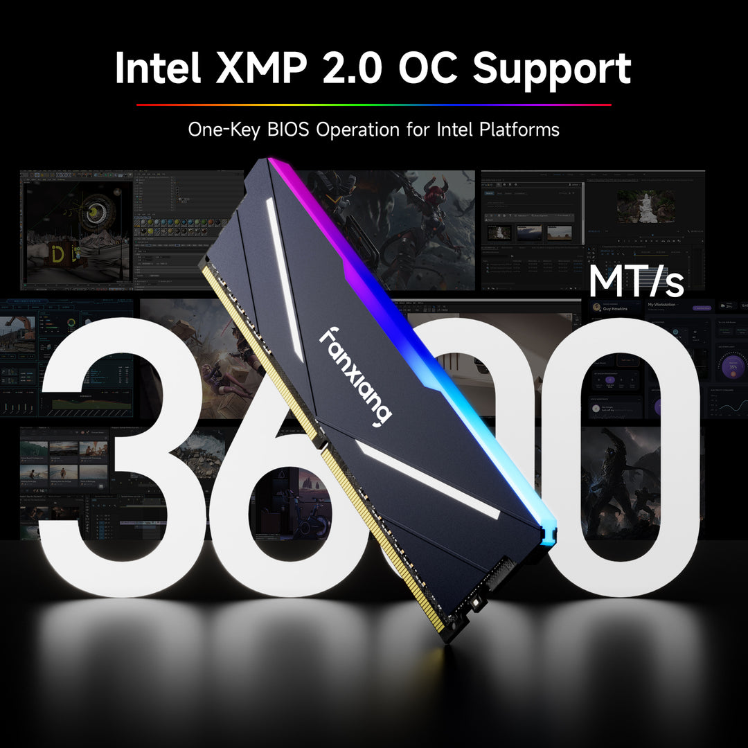 fanxiang RGB DDR4 RAM 16GB 3600MHz CL16 Computer Memory with Heatsink ...